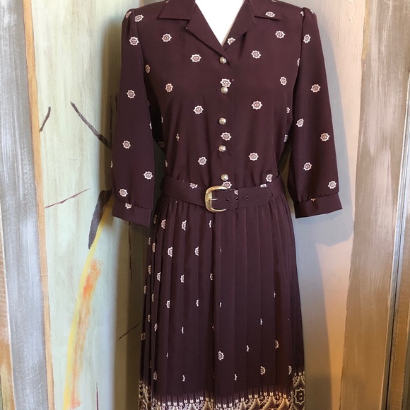 Breli Originals | Dresses | Breli Originals 99s Shirt Dress Pleated Hem ...